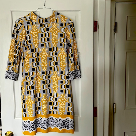 J. McLaughlin | Dresses | Gorgeous Jmclaughlin Dress In Navy And Yellow ...